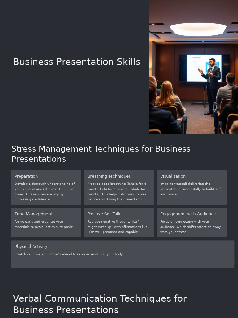 Business Presentation Skills | PDF | Communication | Human Communication