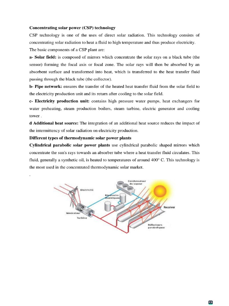004_Concentrating Solar Power (CSP) Technology | PDF