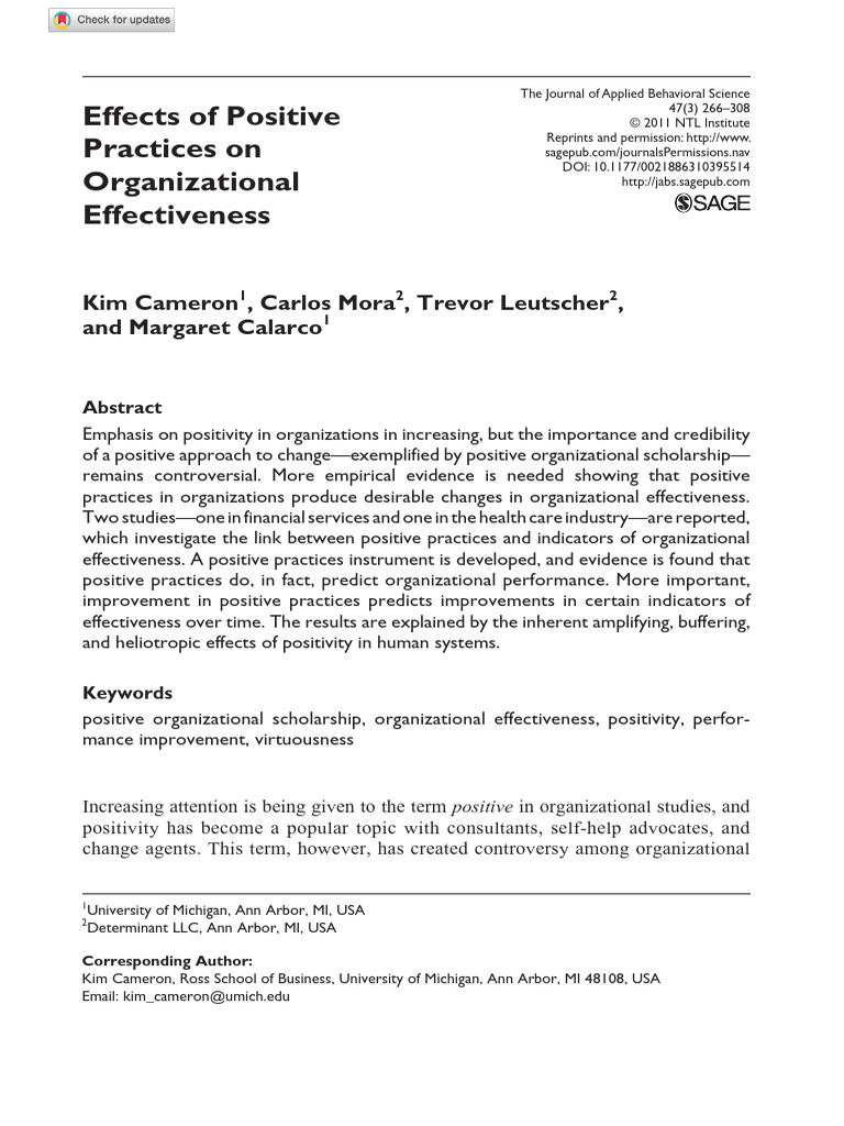 effects of positive practices | PDF | Standard Deviation | Employee ...