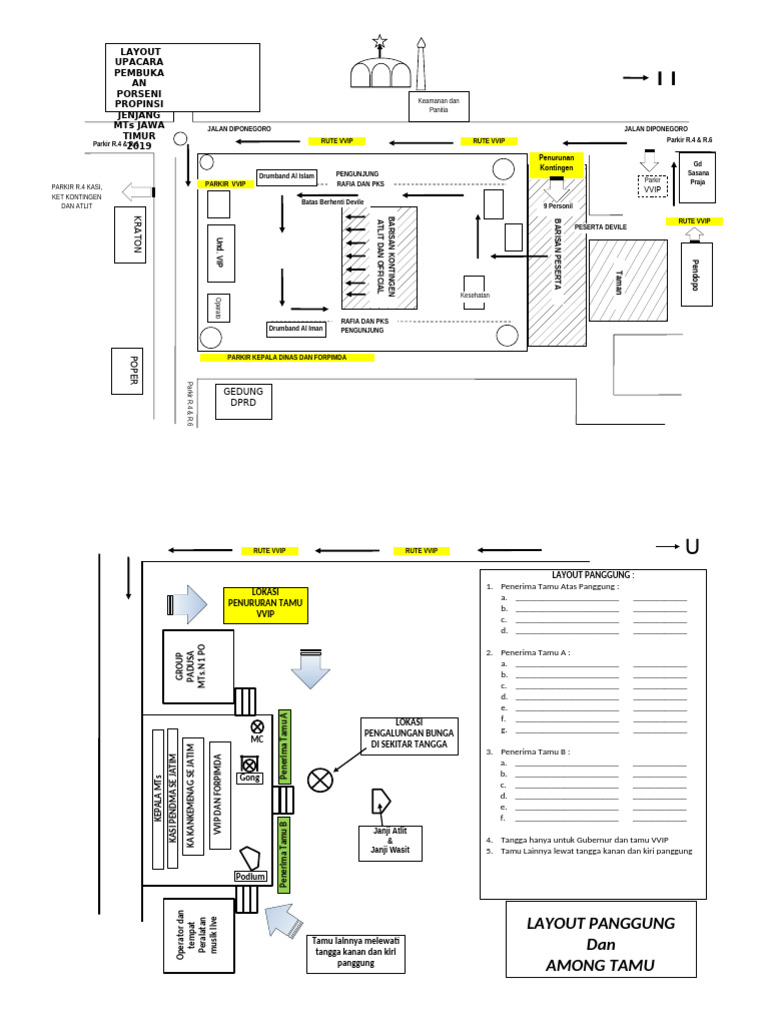 LAYOUT PEMBUKAAN, PANGGUNG DAN AMONG TAMU | PDF