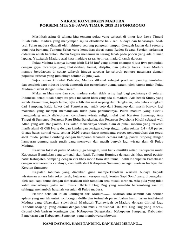 Narasi Porseni Fix | PDF