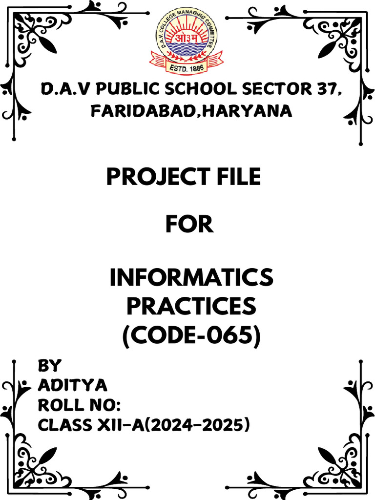 Class XII Informatics Project 2024 | PDF
