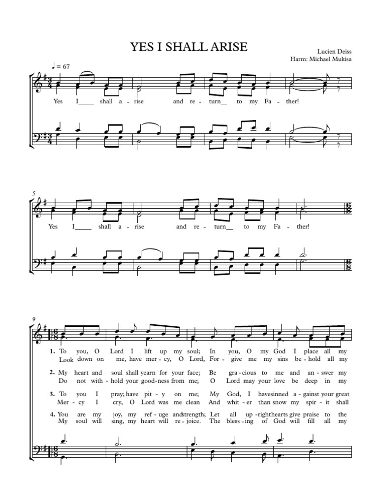 YES I SHALL ARISE - Full Score-1 | PDF