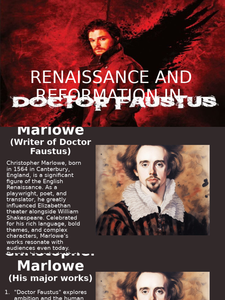 Marlowe's Doctor Faustus: Renaissance & Reformation Insights | PDF ...