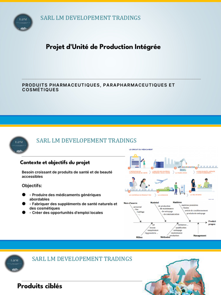 Projet de Production Pharmaceutique | PDF | Taux de rentabilité interne
