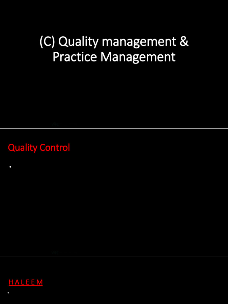 Black-C - Quality Management & Practice Management | PDF | Audit | Financial Statement