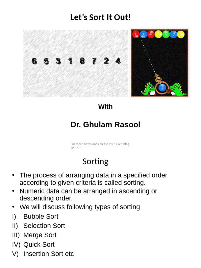 12 Sorting | PDF | Theoretical Computer Science | Computer Programming