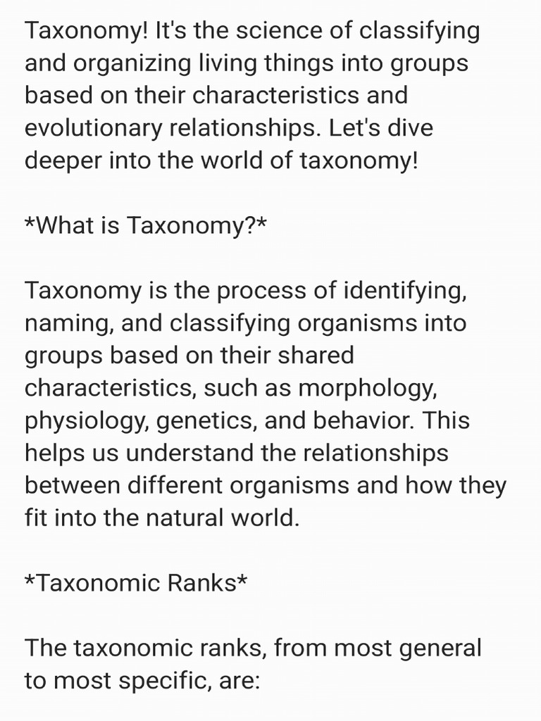Taxonomy | PDF