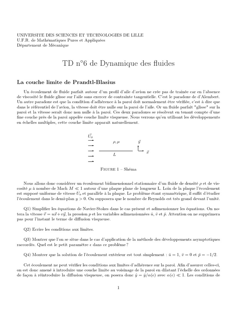 Analyse de la couche limite visqueuse | PDF | Couche limite | Dynamique ...