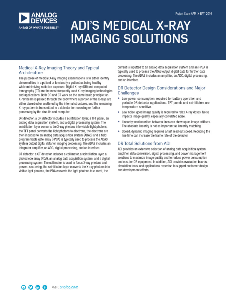 Adi Medical X Ray Imaging Solutions en | PDF | X Ray | Analog To ...