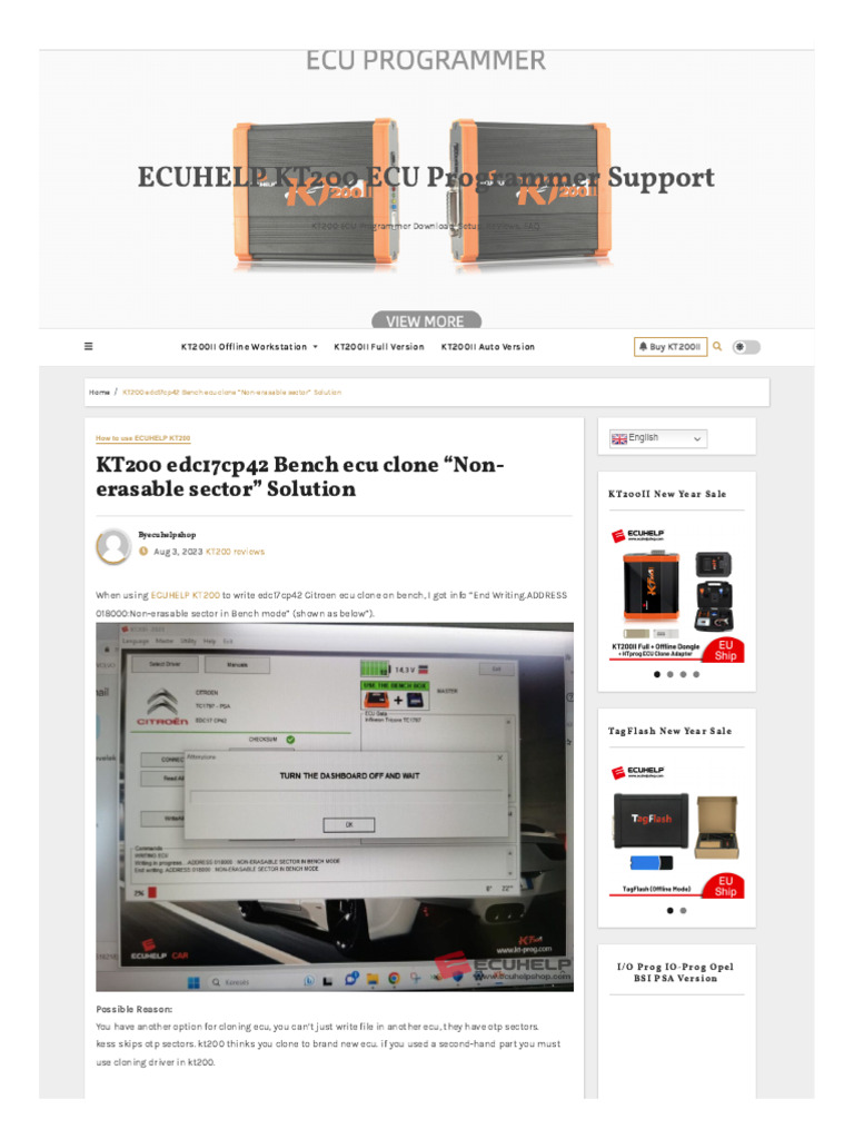KT200 EDC17CP42 Clone Guide | PDF | Booting | Computing