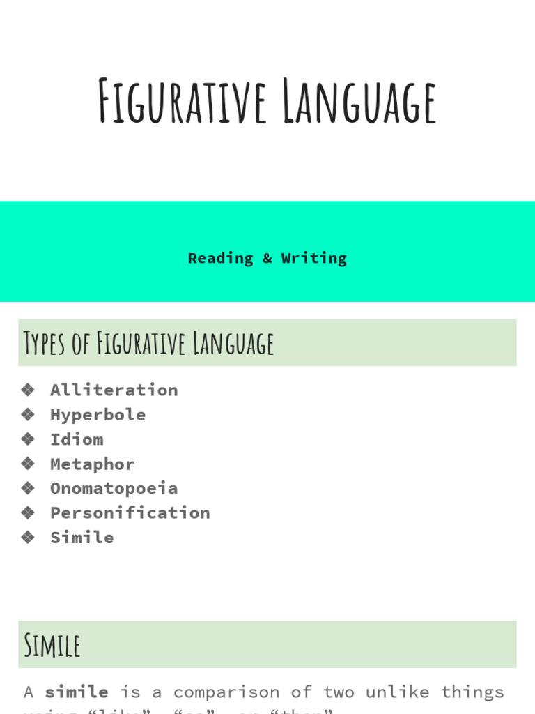 Figurative Language Notes | PDF