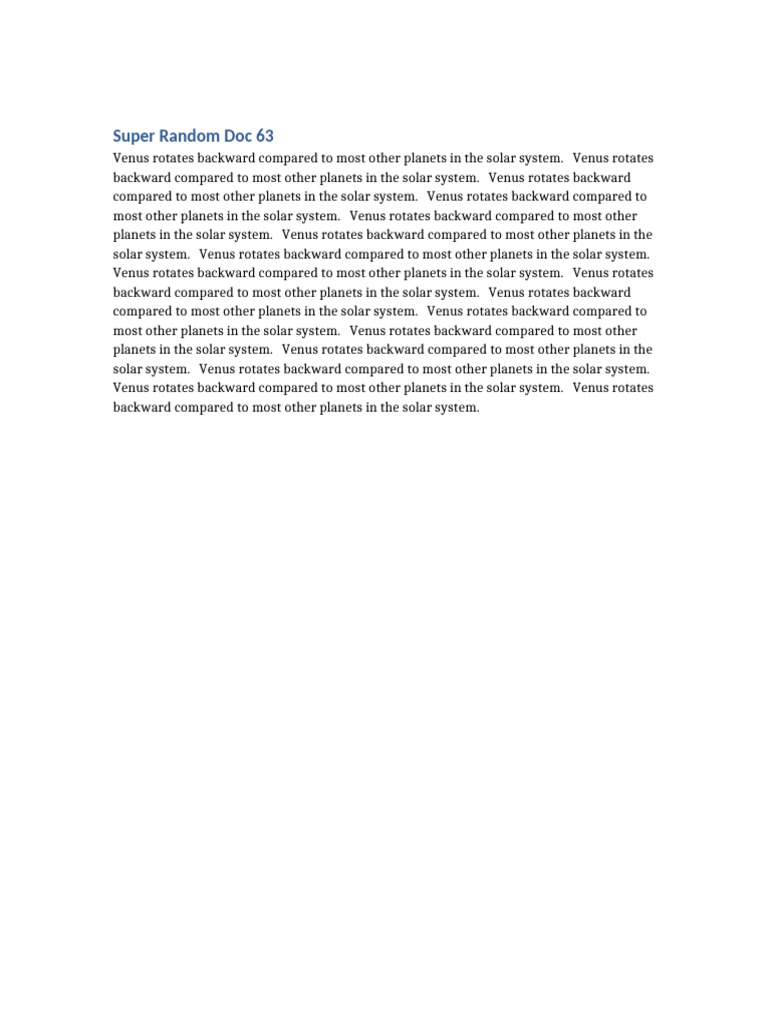 Super Random Doc63 | PDF