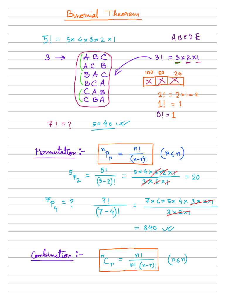 Binomial Theorem - Lec01 | PDF