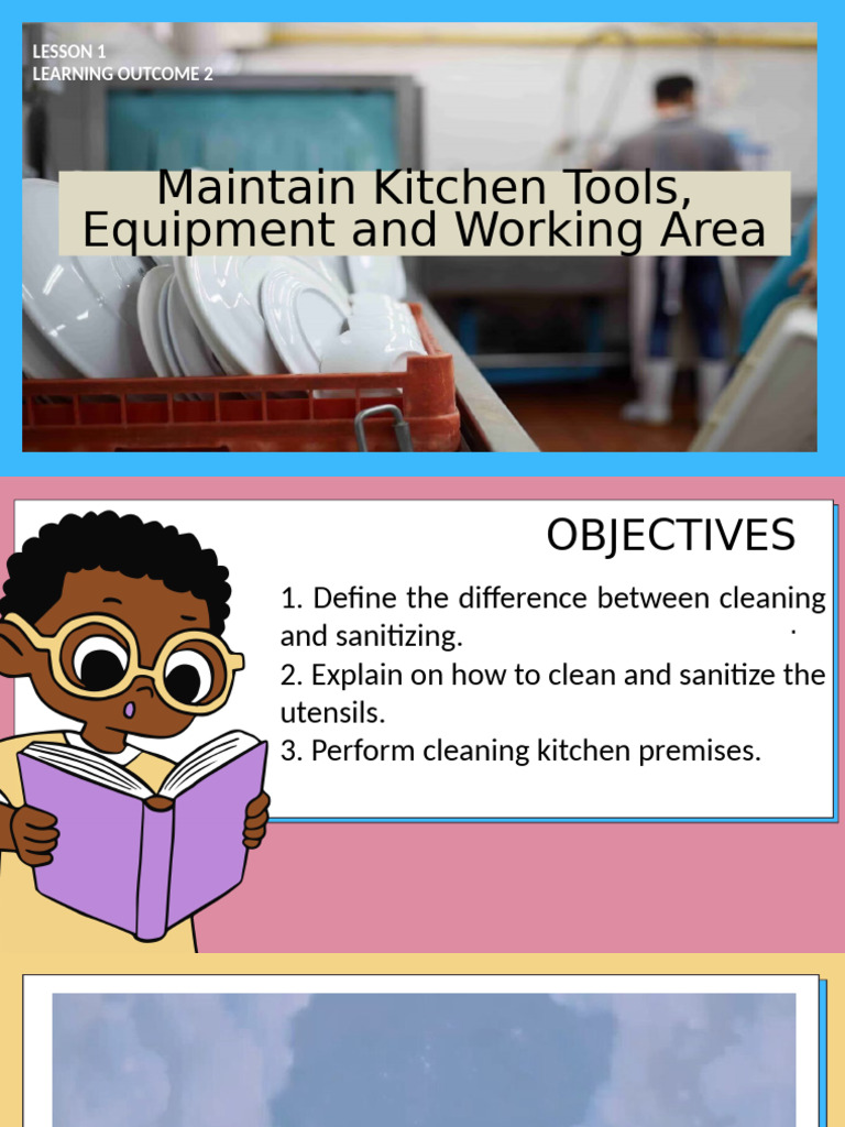 Maintain Kitchen Tools, Equipment and Working Areal1 | PDF ...