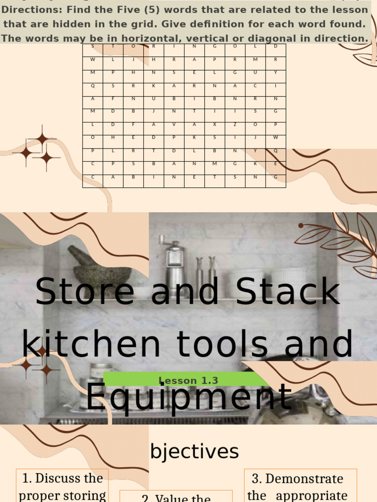 Store and Stack Kitchen Tools and Equipmentl1 | PDF | Dishwasher ...