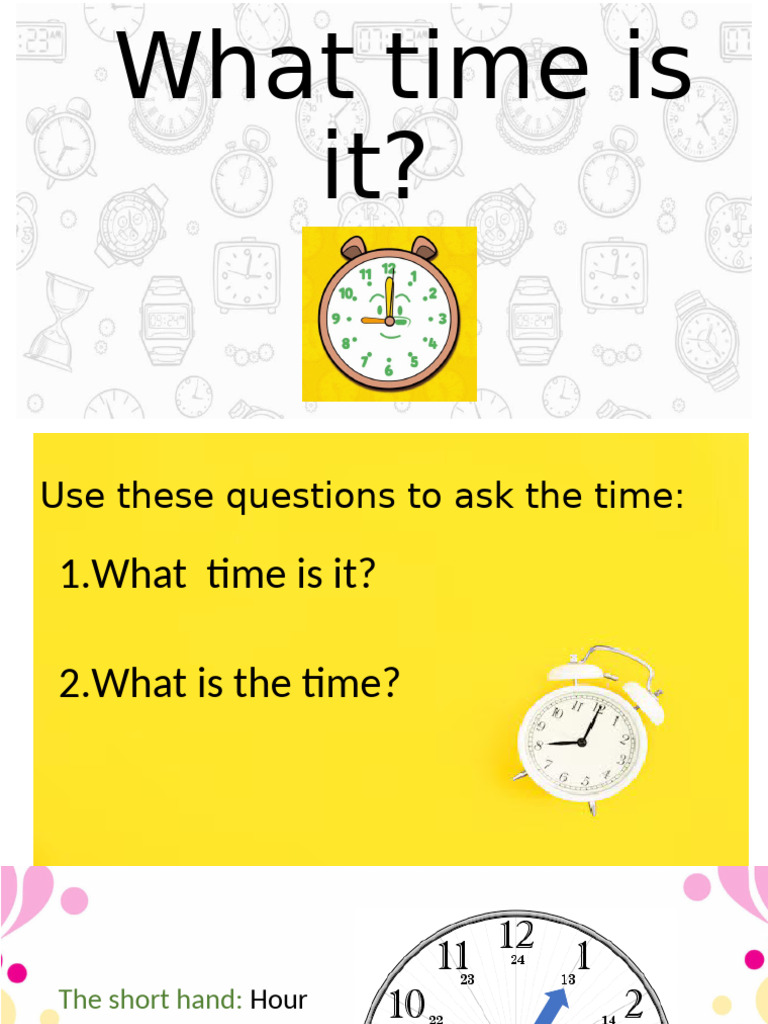 Asking and Telling The Time - 161150 | PDF