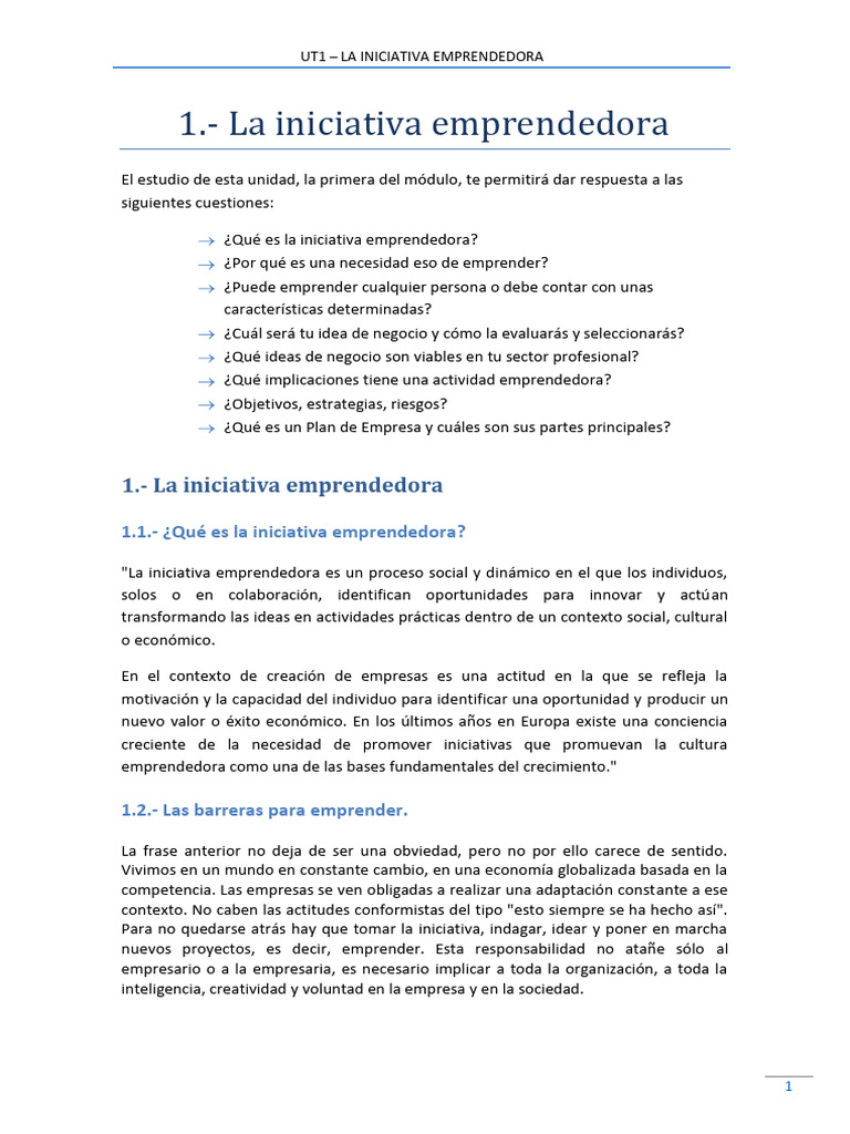 EIE01 | PDF | Iniciativa empresarial | Business