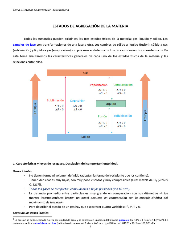 Estados de agregación de la materia | PDF | Gases | Cristal