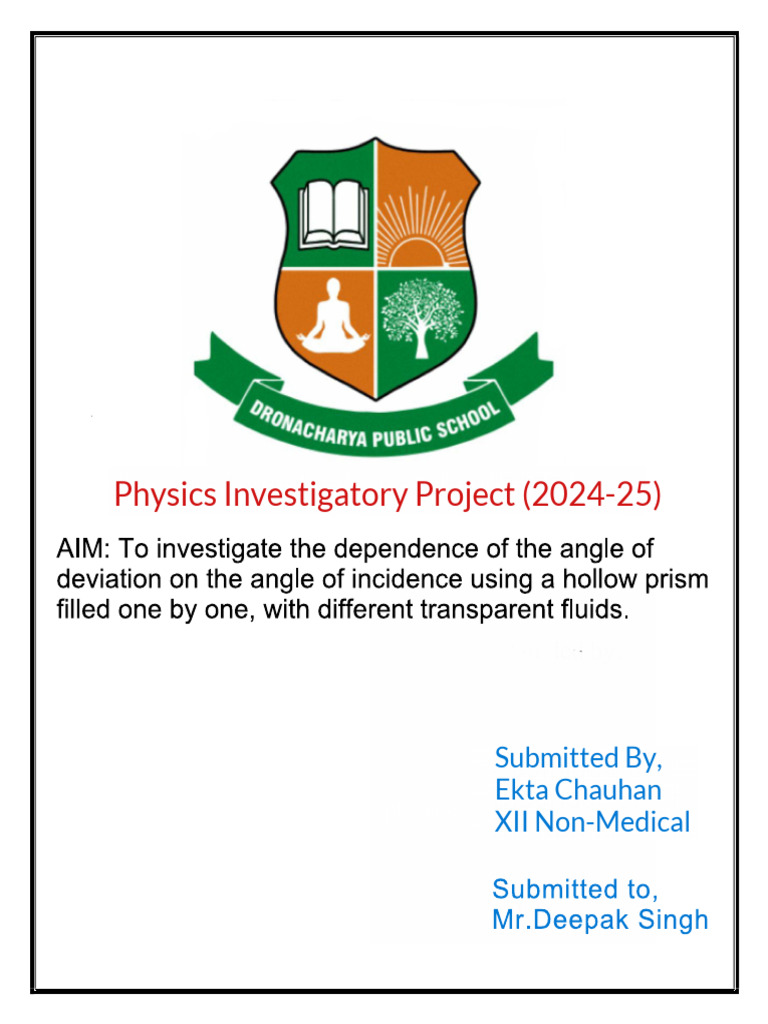 Ekta Physics Project | PDF