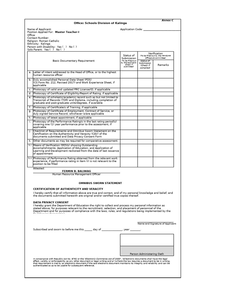 Checklist Omnibus | PDF | Verification And Validation | Authentication