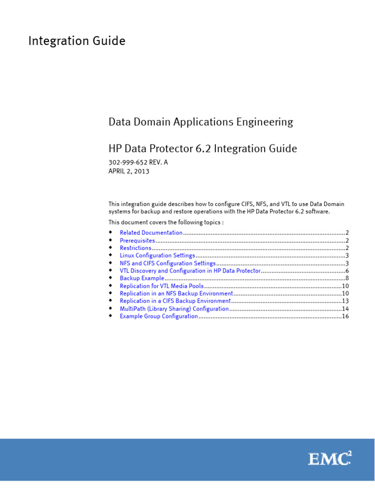 Docu48829 - HP Data Protector 6.2 Integration Guide | PDF | Backup ...