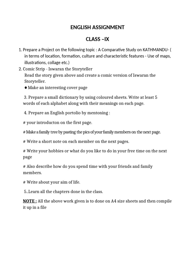English Assignment | PDF