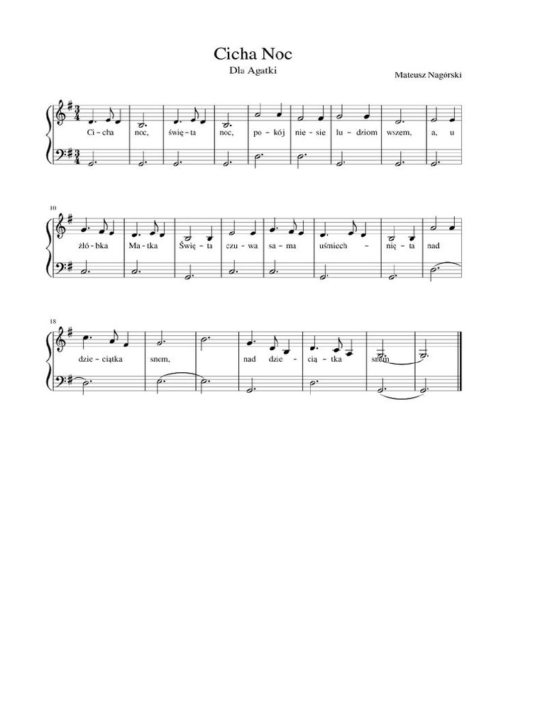 Cicha Noc G | PDF