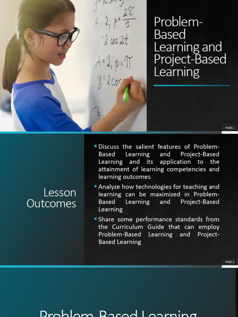M2 L2 Problem Based Learning and Project Based Learning | PDF | Project Based Learning | Learning