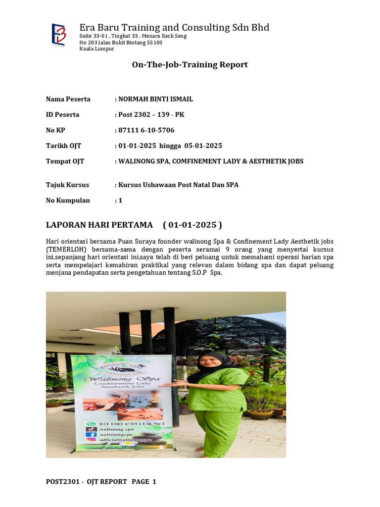 Ojt Report - Emma 2025 | PDF