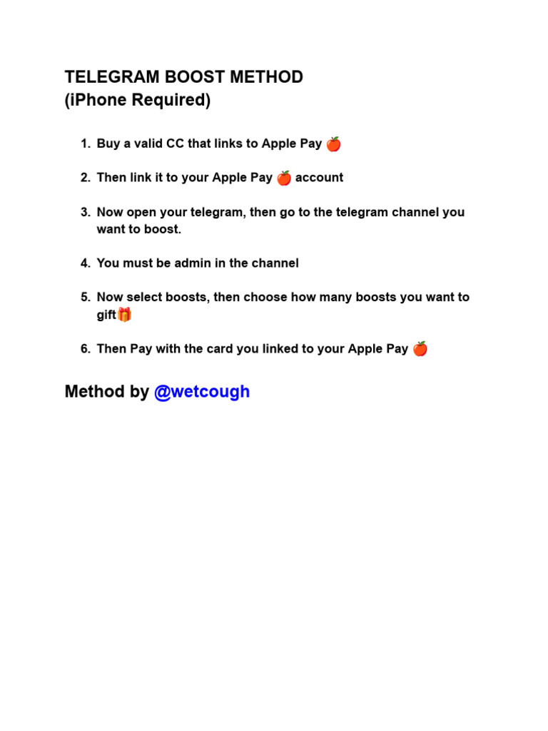 Telegram Boost Method | PDF