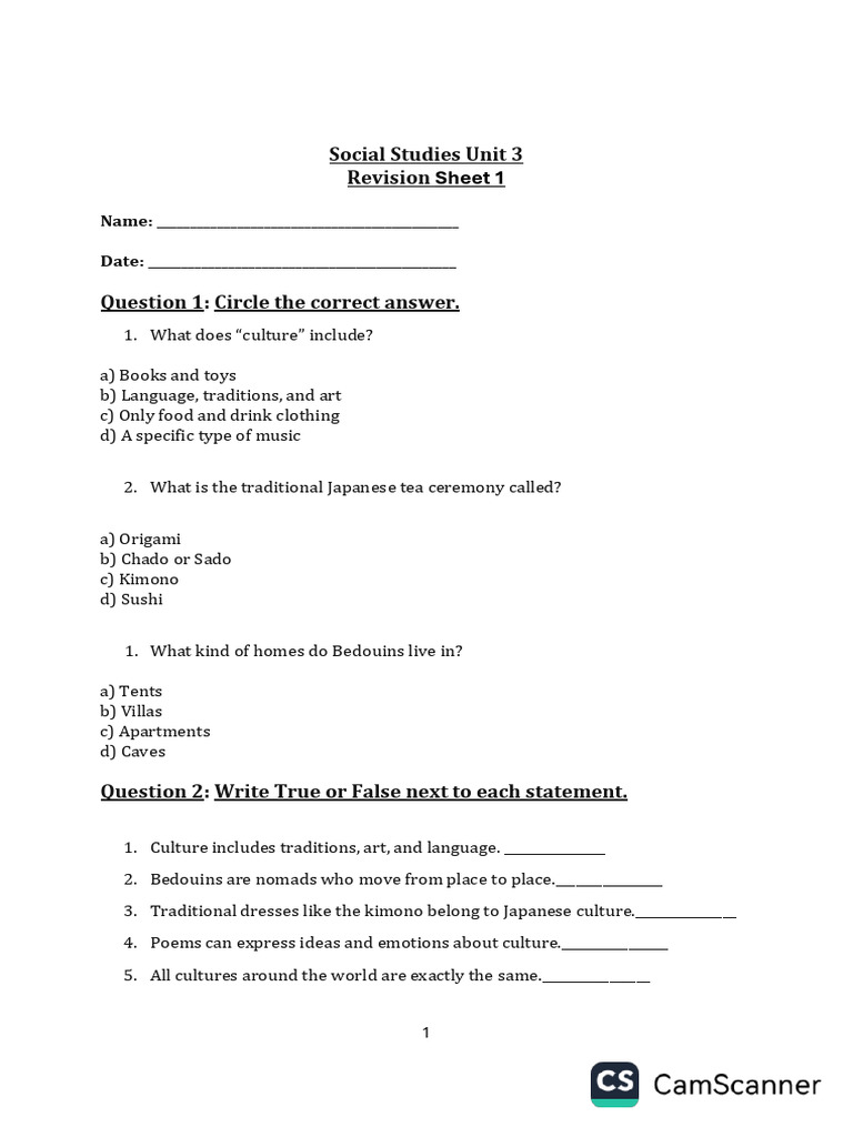 Social Studies Revision for Kids | PDF