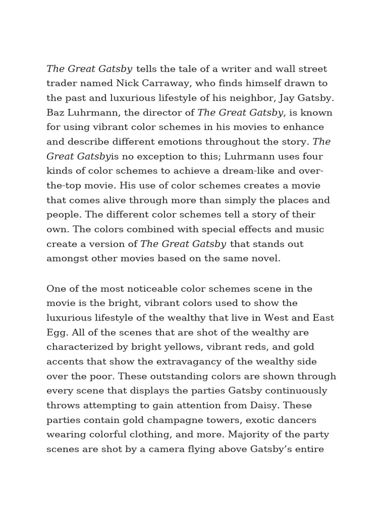 The Great Gatsby | PDF | The Great Gatsby