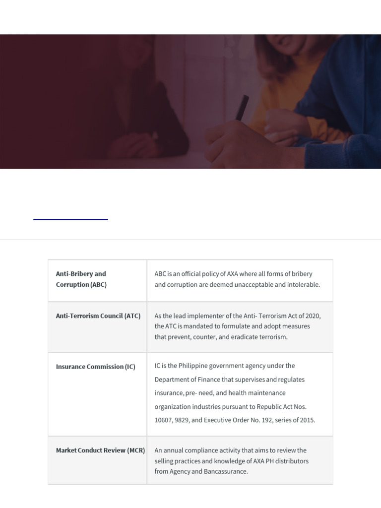 AXA PH Consumer Protection Guidelines | PDF