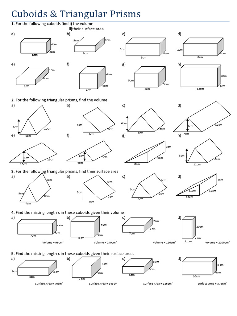 Cuboids & Triangular Prisms | PDF | Polytopes