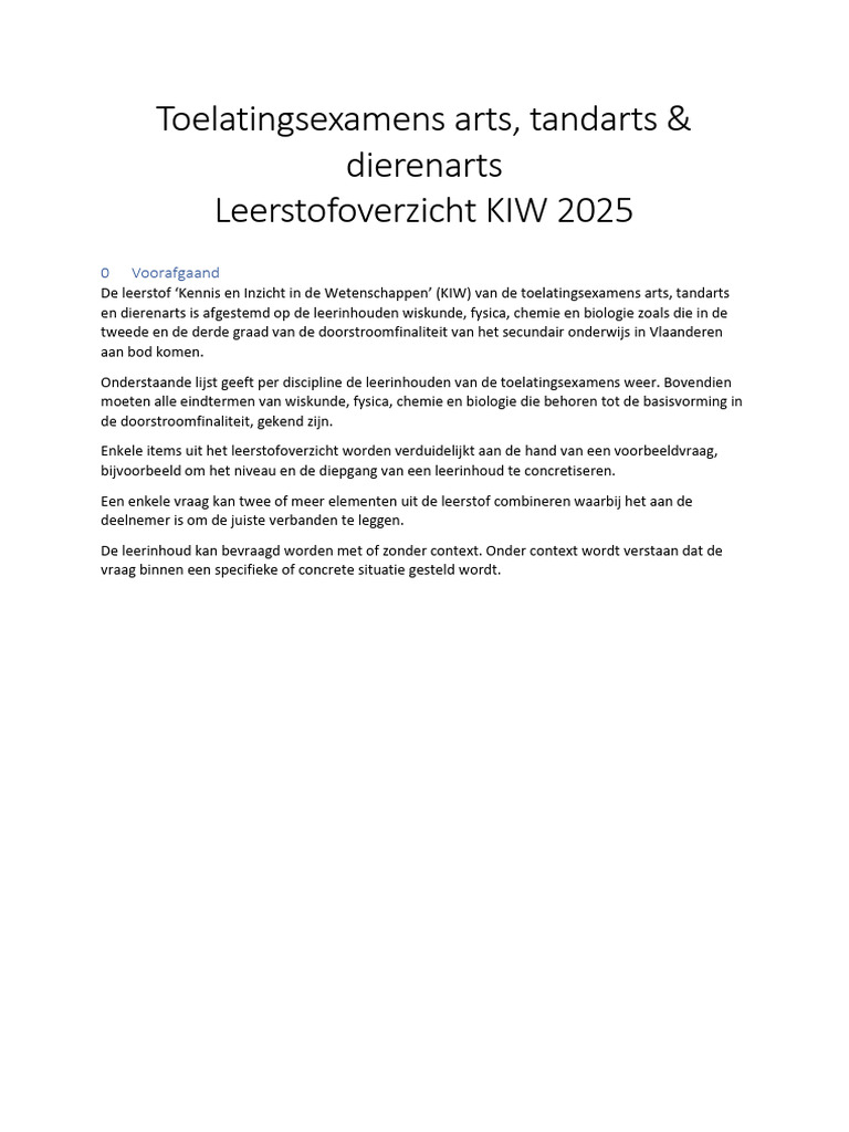 Leerstof Kiw 2025 | PDF