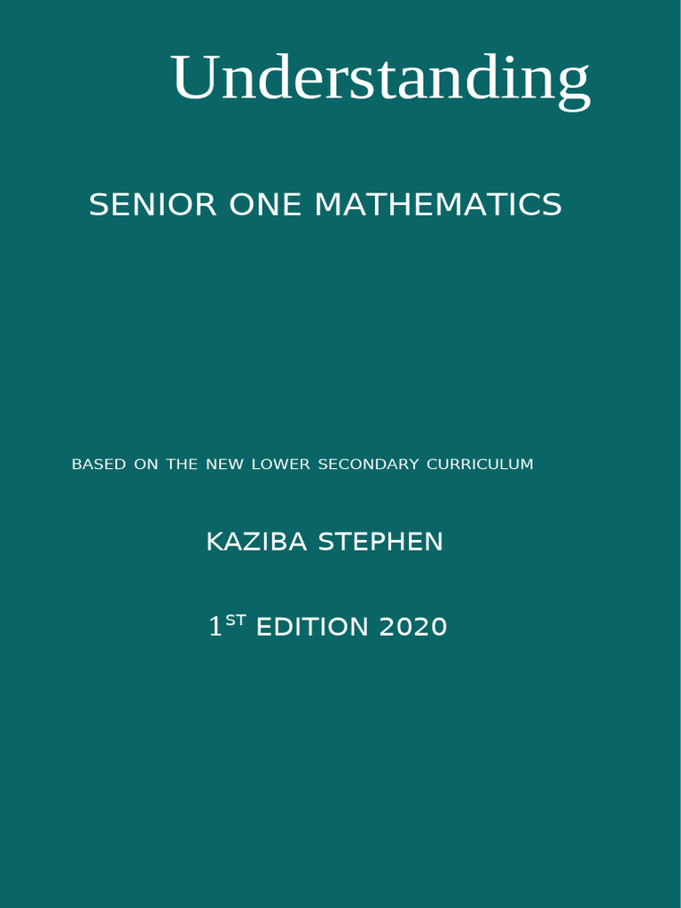 Understanding Senior One Mathemati | PDF | Line (Geometry) | Cartesian ...