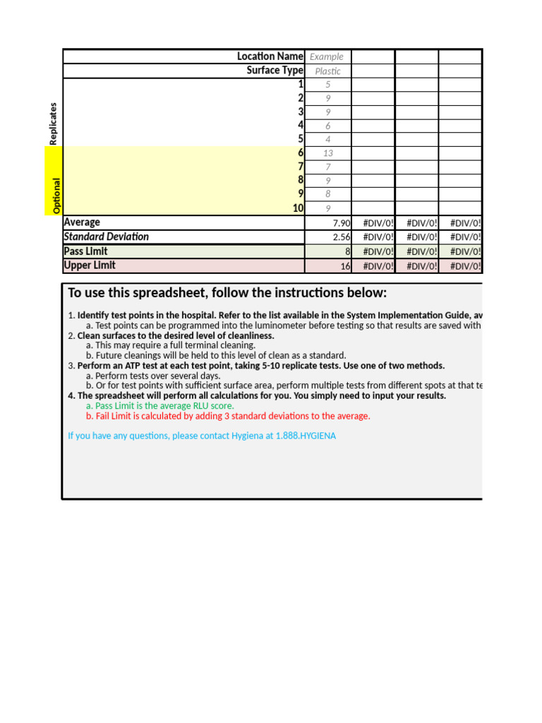 Atp Rlu Limits Calculation Worksheet | PDF