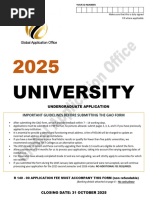 TP Application Form 2025 | PDF | Bachelor's Degree | Diploma