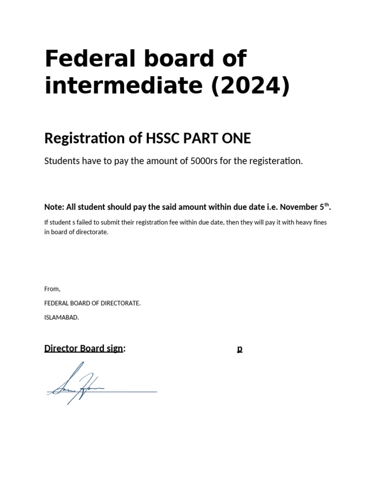 Federal Board of Intermediate | PDF