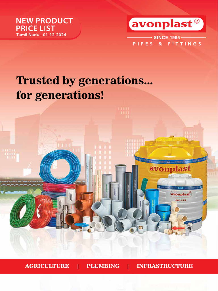 Avonplast New Product Price List Final Tamil Nadu 04 - 12-24 | PDF ...