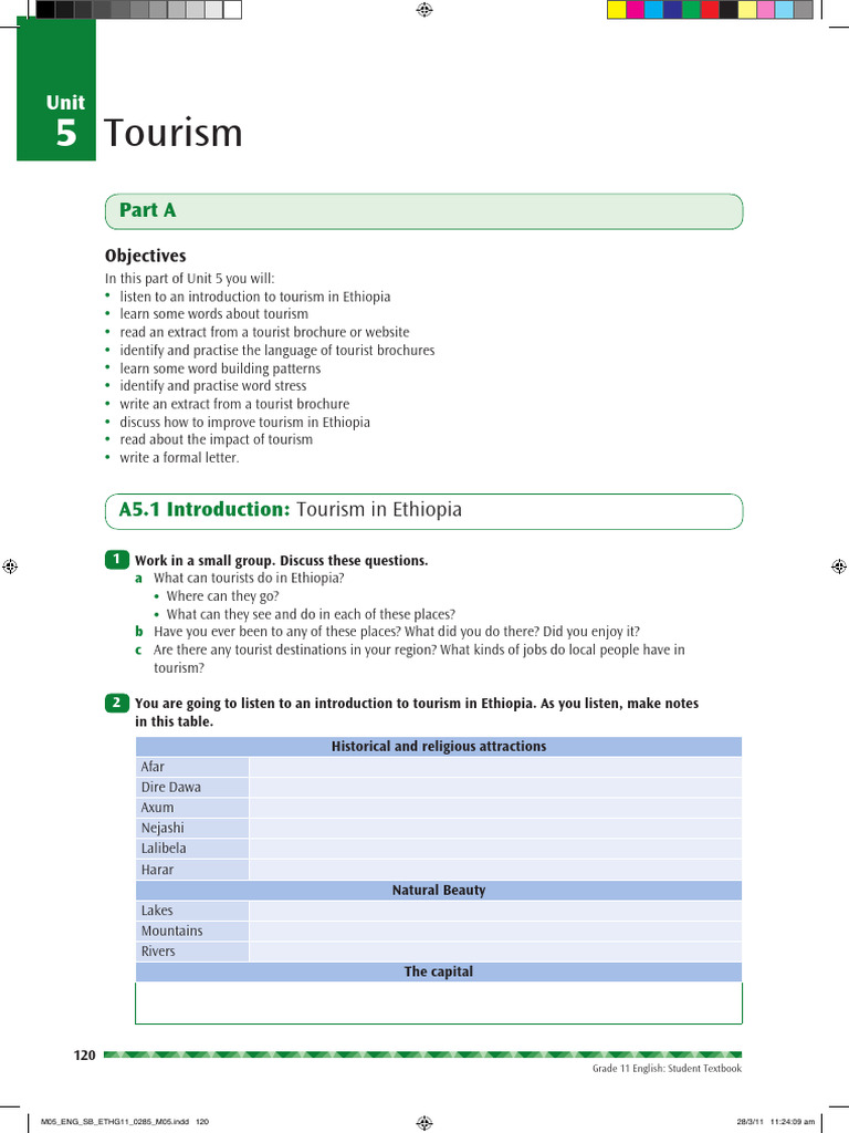 8. Unit 5-1 | PDF | Tourism | Adjective