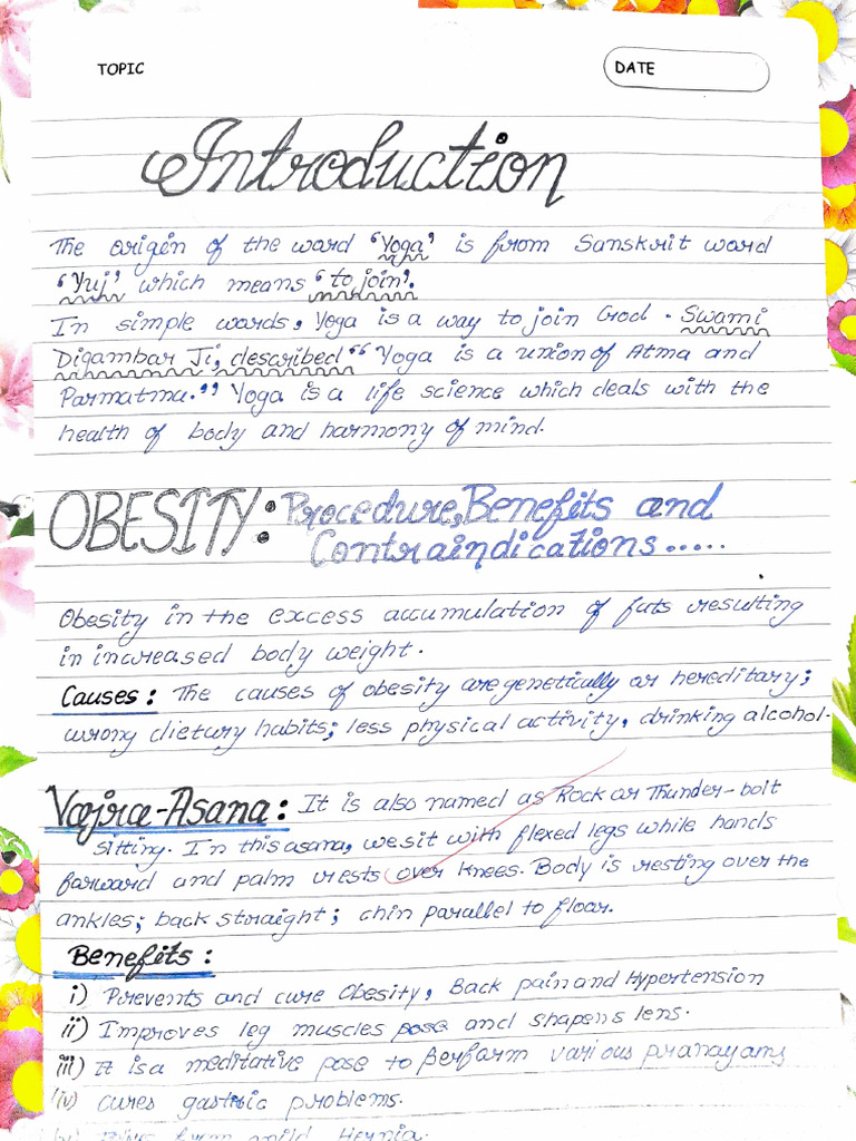 Practical-2 Procedure For Asanas, Benefits, Contraindication For Any ...