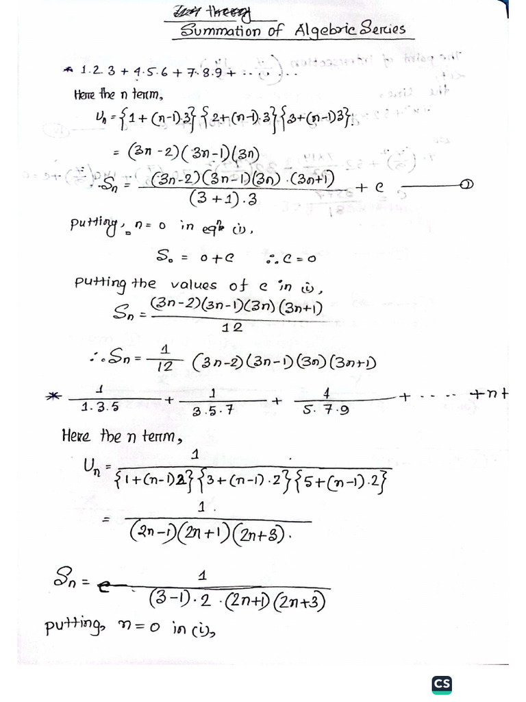 Summation of Series | PDF