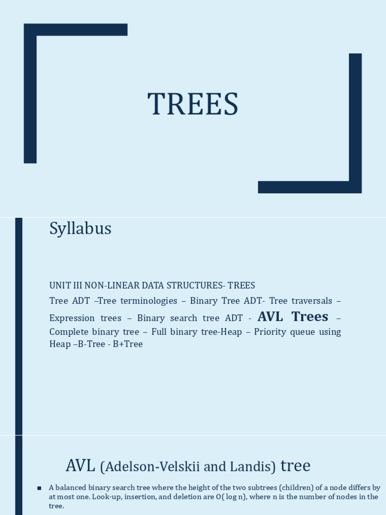 AVL TREES UNIT 3 | PDF | Algorithms And Data Structures