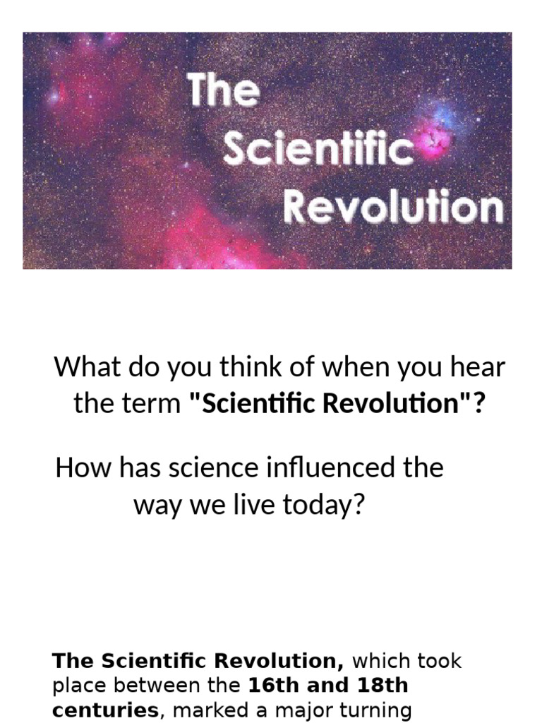 Scientific Revolution Impact Activities | PDF