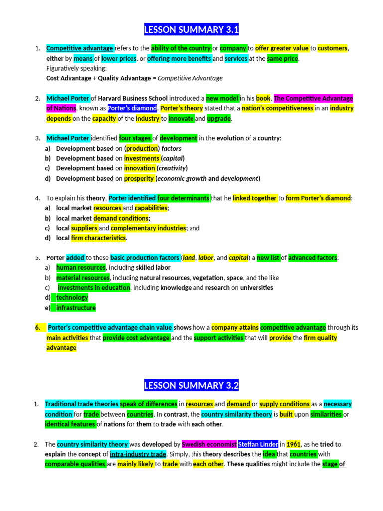 IBR Chapter 3 Reviewer | PDF | Competitive Advantage | Economies Of Scale