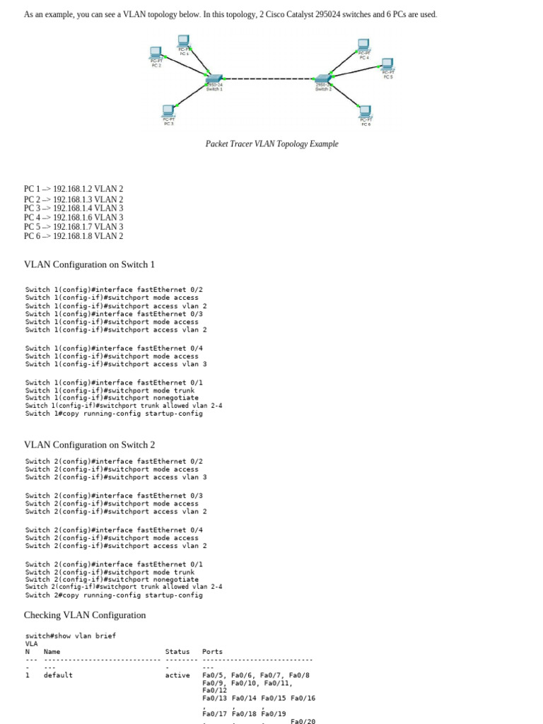 VLAN | PDF | Telecommunications Standards | Communications Protocols