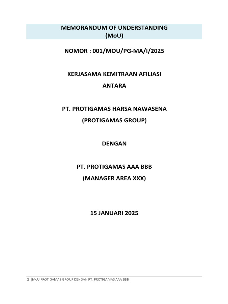 Mou Holding Dan Ma Protigamas | PDF