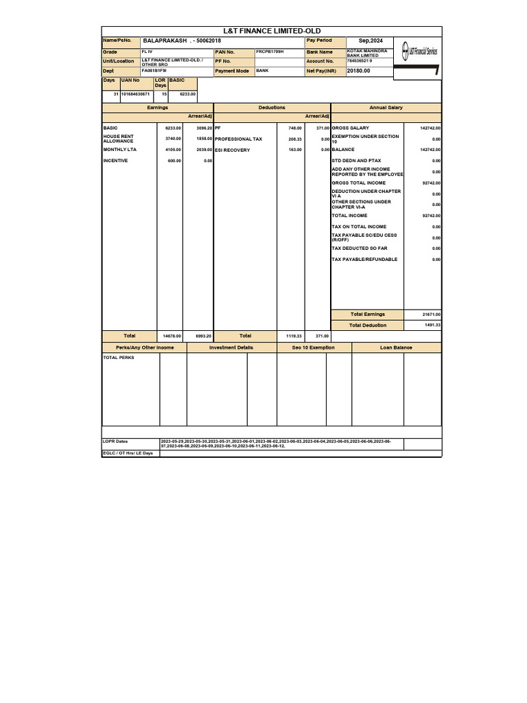 sep.payslip | PDF | Business | Public Finance